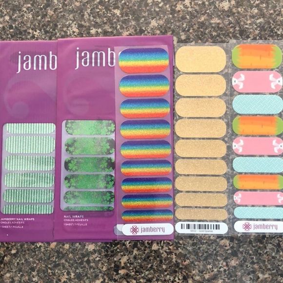 Jamberry | Makeup | 2 Jamberry Fullsheets Plus 3 Half Sheets | Poshmark